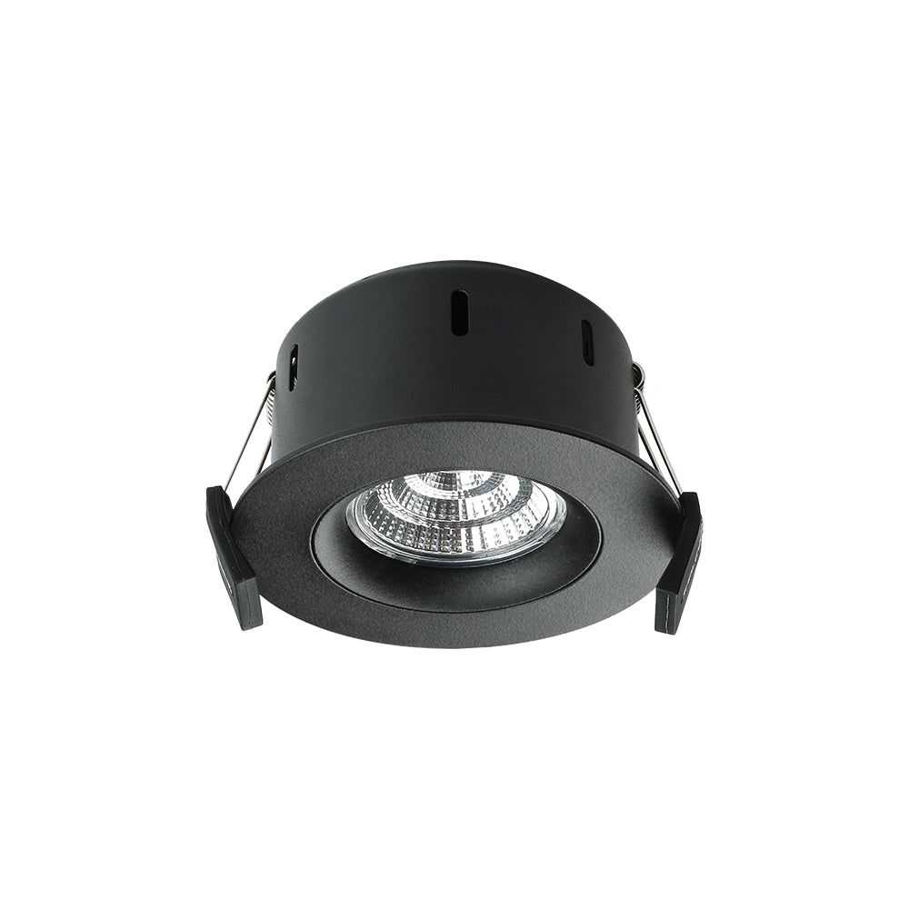 Downlight LED Round Tilt Rotate 9W 350mA c/w Dimmable Driver-Black ...
