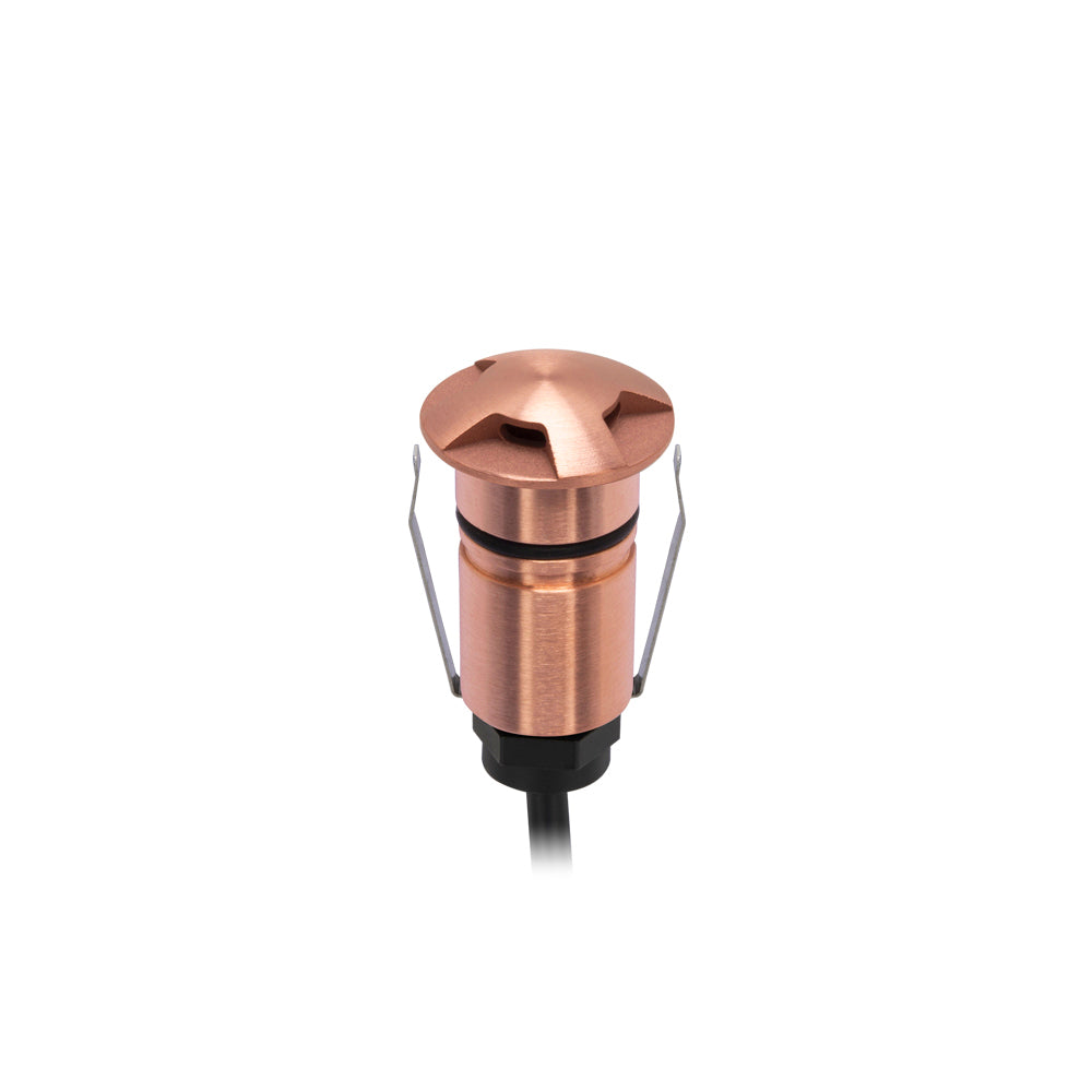 Exterior Round Three-Way Multi-Use Mini Recess Copper 1W 8-25V DC 4000K ...