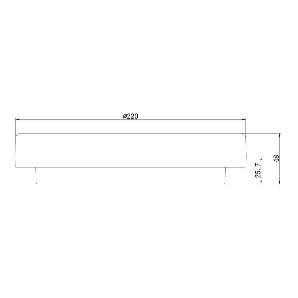 230V 15W 3K Warm White Exterior/Interior Ceiling/Wall Round LED Button ...