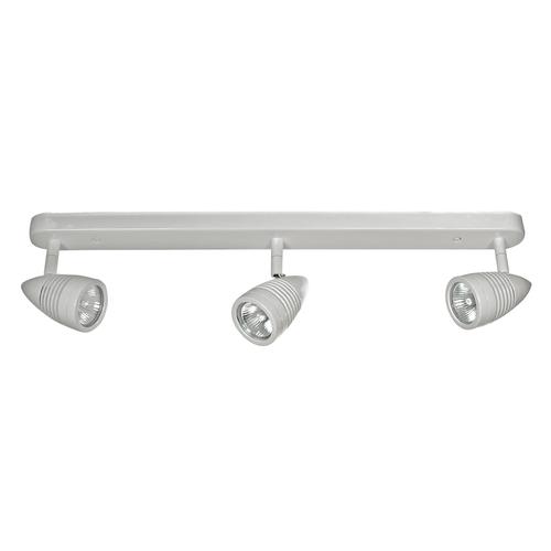 12V Interior Triple Spotlight Bar (Brushed Chrome/White) 580L x 55W x ...